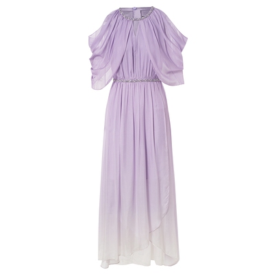 La Koradior拉珂蒂2025商场同款100桑蚕丝飘逸气质真丝大摆裙女