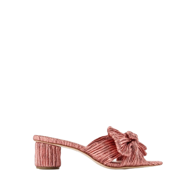 Loeffler Randall Emilia 粉色织物中跟凉鞋2023年