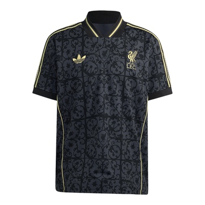 Adidas/阿迪达斯正品三叶草男士训练V领套头刺绣足球短袖JW5462