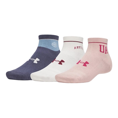 UA安德玛秋冬Sportstyle男女运动跑步休闲中筒袜3双装1390131-600