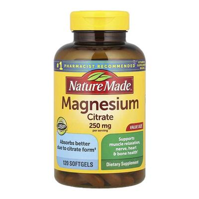 Magnesium Citrate柠檬酸镁软胶囊帮助肌肉神经心脏骨骼肝脏健康
