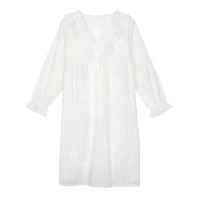 芬狄诗睡裙蕾丝纯棉同款显瘦夏季