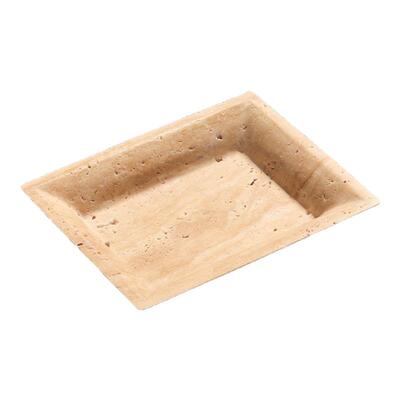 侘寂风黄洞石佛手柑高脚托盘摆件