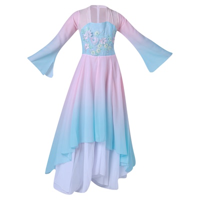 儿童汉唐古典舞飘逸大摆裙连衣裙