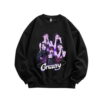 KPOP韩女团明星爱豆FiftyFifty粉丝应援周边重磅纯棉卫衣男女同款