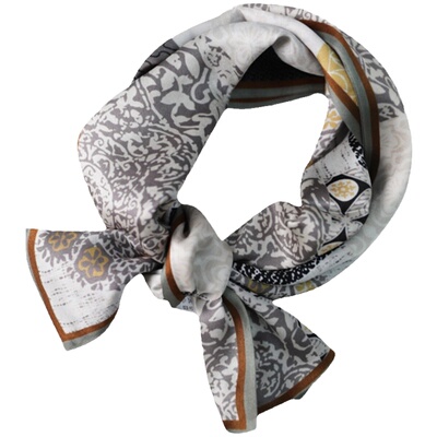 春秋日系女双面双层长条真丝丝巾