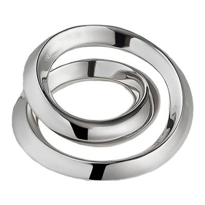 高级感纯铜银色丝巾扣环