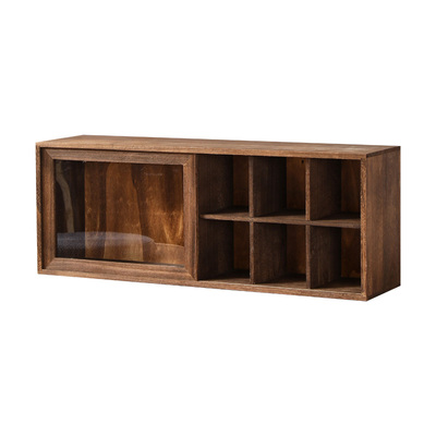 憨娃复古茶杯架小博古架壁挂