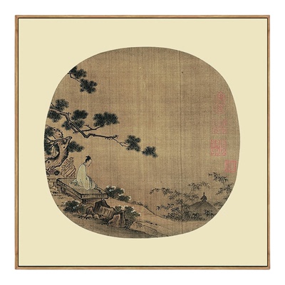 水画国画名画复制品仿古画挂画