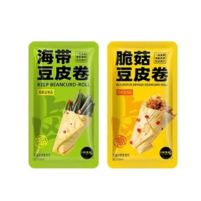 卜珂零点脆菇海带豆皮卷