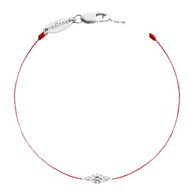 Redline/红绳女士饰品 So Abby 梨形钻石白金镶钻0.22克拉线手链
