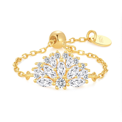 女S925银复古高级感戒指莲花新款