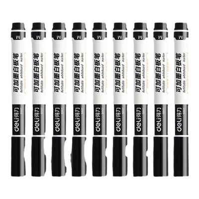 得力可加墨白板笔大容量水性无毒