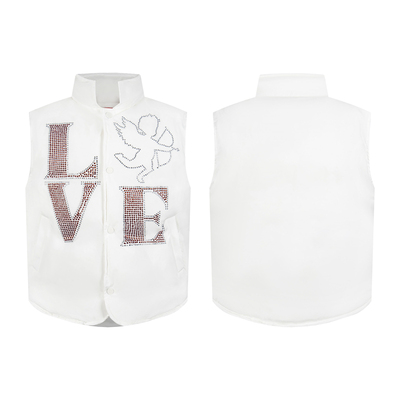 15GETlove烫钻棉服马甲