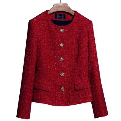 艾薇诺伊名媛气质圆领小香风外套