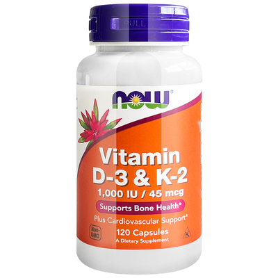 [瑕疵]美国诺奥now foods维生素d3k2胶囊120粒 vd3