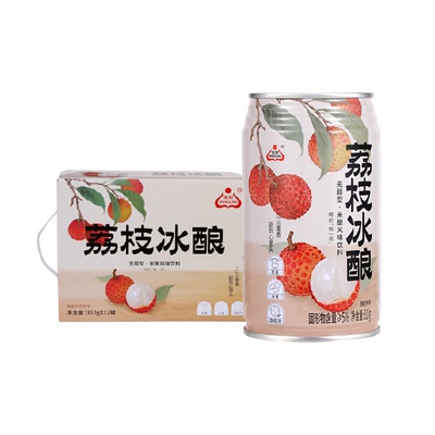 生龙荔枝果香醪糟酒310g*12罐