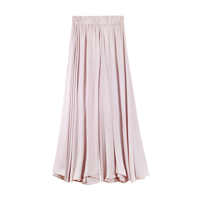 高腰裙裤休闲绸缎面休闲风仙