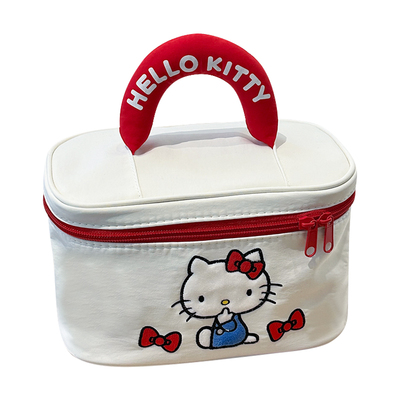 可爱卡通猫咪化妆包大容量旅行洗漱收纳包外出女便携式手提化妆袋