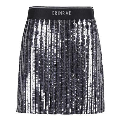 ERINRAE丨黑银条纹管珠亮片女士轻礼服半裙EF421147PL