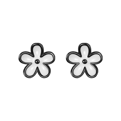 999纯银双头花朵耳钉简约ins风