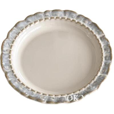 法式复古花边陶瓷餐盘