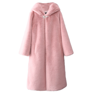 气质中长款水貂毛皮草大衣女装