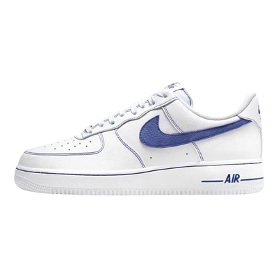 乐积运动 NIKE AIR FORCE 1 AF1 白蓝空军低帮休闲板鞋HQ2037-100