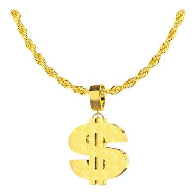 RAWNESS钛钢麻花链印花项链