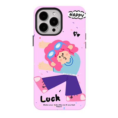 缤纷夏日女孩适用苹果17promax手机壳iphone16pro菲林磁吸支架个性华为P80小米15小众vivo防摔保护壳oppo可爱