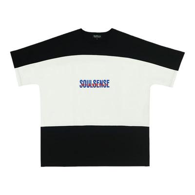 国潮短袖致敬文字款黑白拼贴