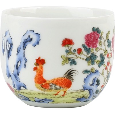 观复博物馆仿古鸡缸杯陶瓷茶杯