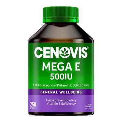 【跨境】澳洲Cenovis萃益维维生素E软胶囊250粒 效期27年4月