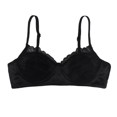 法式无钢圈蕾丝边文胸