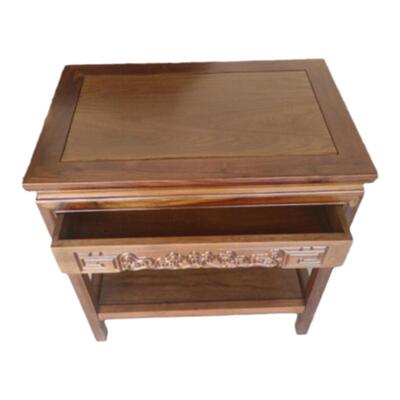 老榆木边几带抽屉实木条几中式客厅简约茶桌原木花架鱼缸盆景桌子