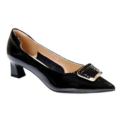 康莉女鞋高跟鞋尖头浅口漆皮单鞋