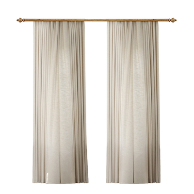 半遮光亚麻纱帘客厅阳台不透人