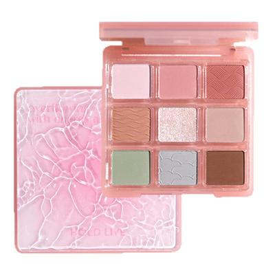 粉醺波纹九色眼影盘珠光偏光哑光