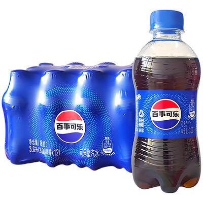百事可乐300ml瓶装原味可乐型汽水碳酸饮料迷你小瓶居家夏季饮品