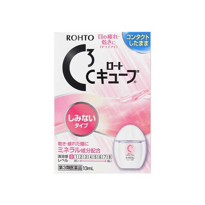 【自营】乐敦C3隐形眼镜眼药水滴眼液缓解疲劳眼干涩温和款13ml