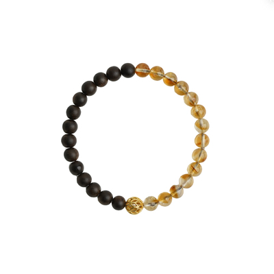 精选黄水晶文莱沉香女旺财运聚财手链水晶高级感串珠收藏手链手串