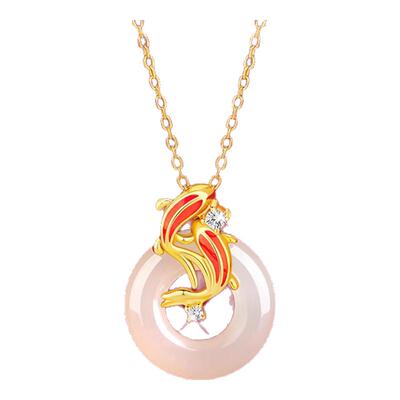 【中国·黄金】锦鲤平安扣项链