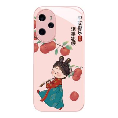 适用华为荣耀400手机壳300新款200pro好运100兔子80防摔60se专用GT全包硅胶90女50pro金属漆玻璃3高级感honor