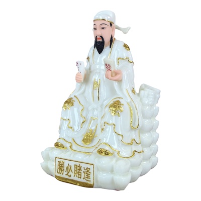 赌神神像合成汉白玉仿玉石招偏财韩信爷招财赌王佛像像彩色
