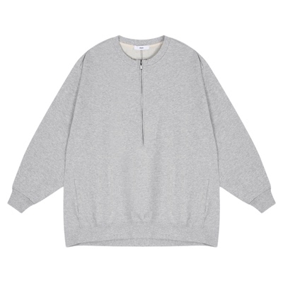 studio CLIP 卫衣女2025冬季新款简约棉质宽松半拉链上衣580211