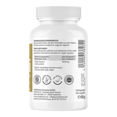 欧洲直邮德国ZEINPHARMA高纯度灵芝孢子粉450mg120粒装