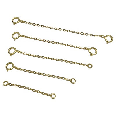 S925纯银镀黄金色延长链