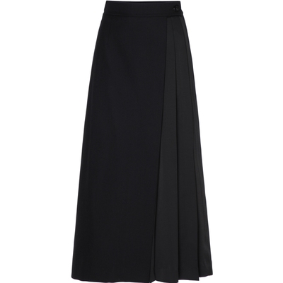 HPLY荷比俪春新款女气质通勤不对称压褶伞裙半身裙HDD