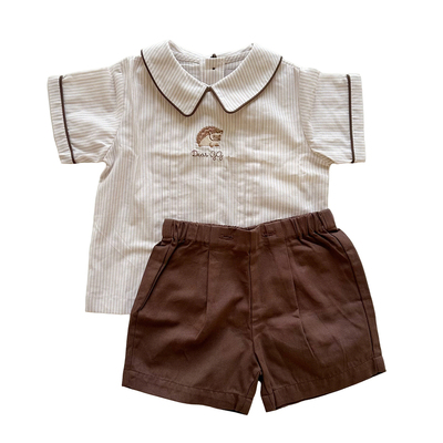 DearGG百天礼服衬衫短裤套装