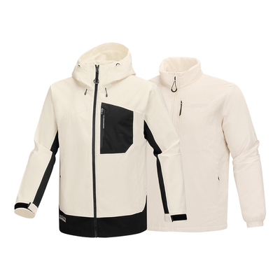 Skechers斯凯奇26新款男士秋冬外套棉服内胆三合一 P126M039/01B4